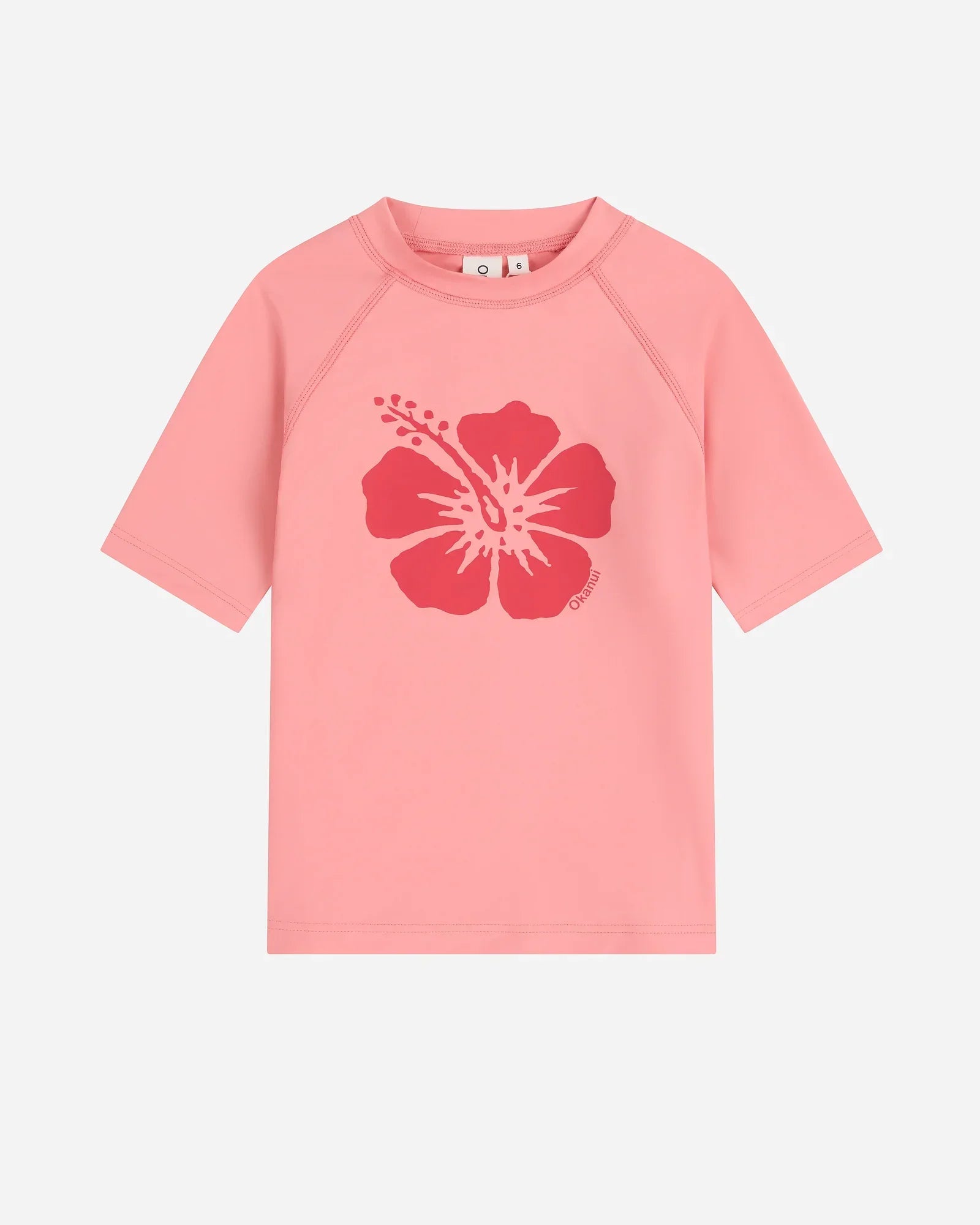 Okanui Girls Short Sleeve Rashie – Pink Cherry | UPF 50+ Swim