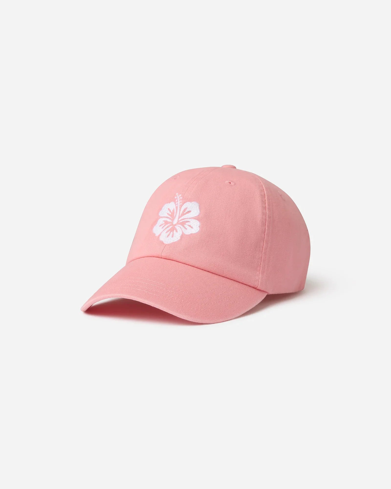Okanui Womens Ikon Cap - Washed Pale Pink White Cotton Twill - One Size