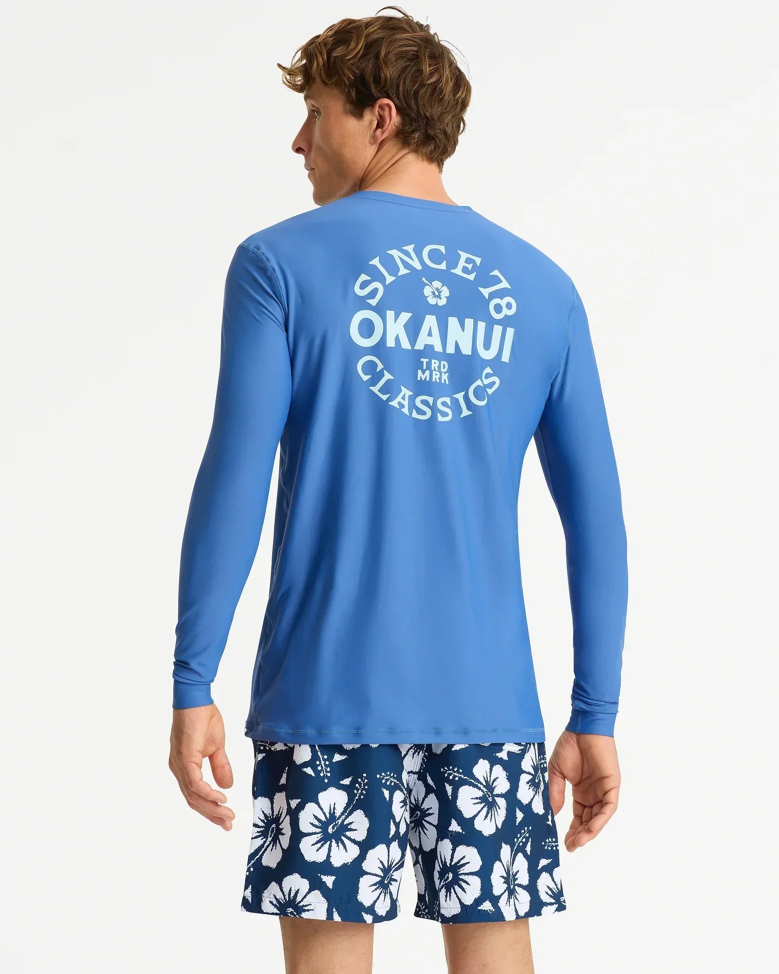Okanui Ikon Long Sleeve Rashie – Indigo | UPF 50+ Sun Protection